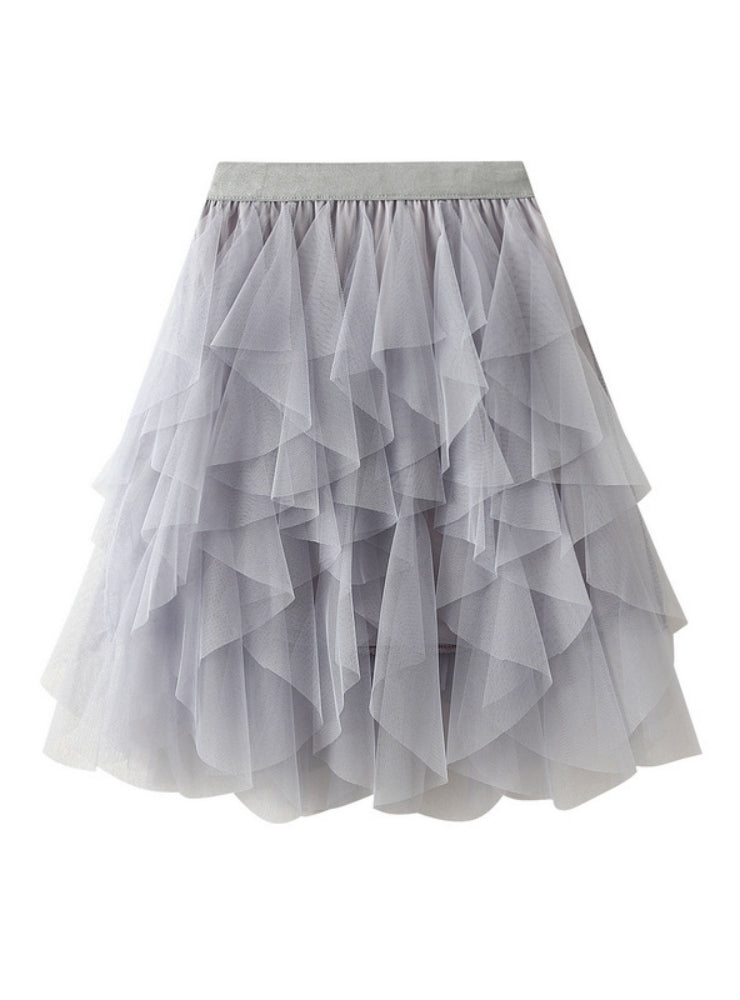 Summer Mesh Fluffy Skirt Short Skirt