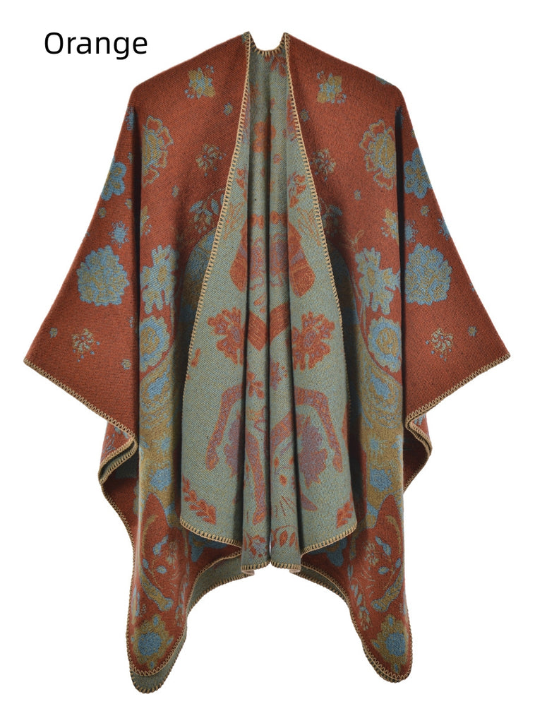 Women Knitted Split Cloak