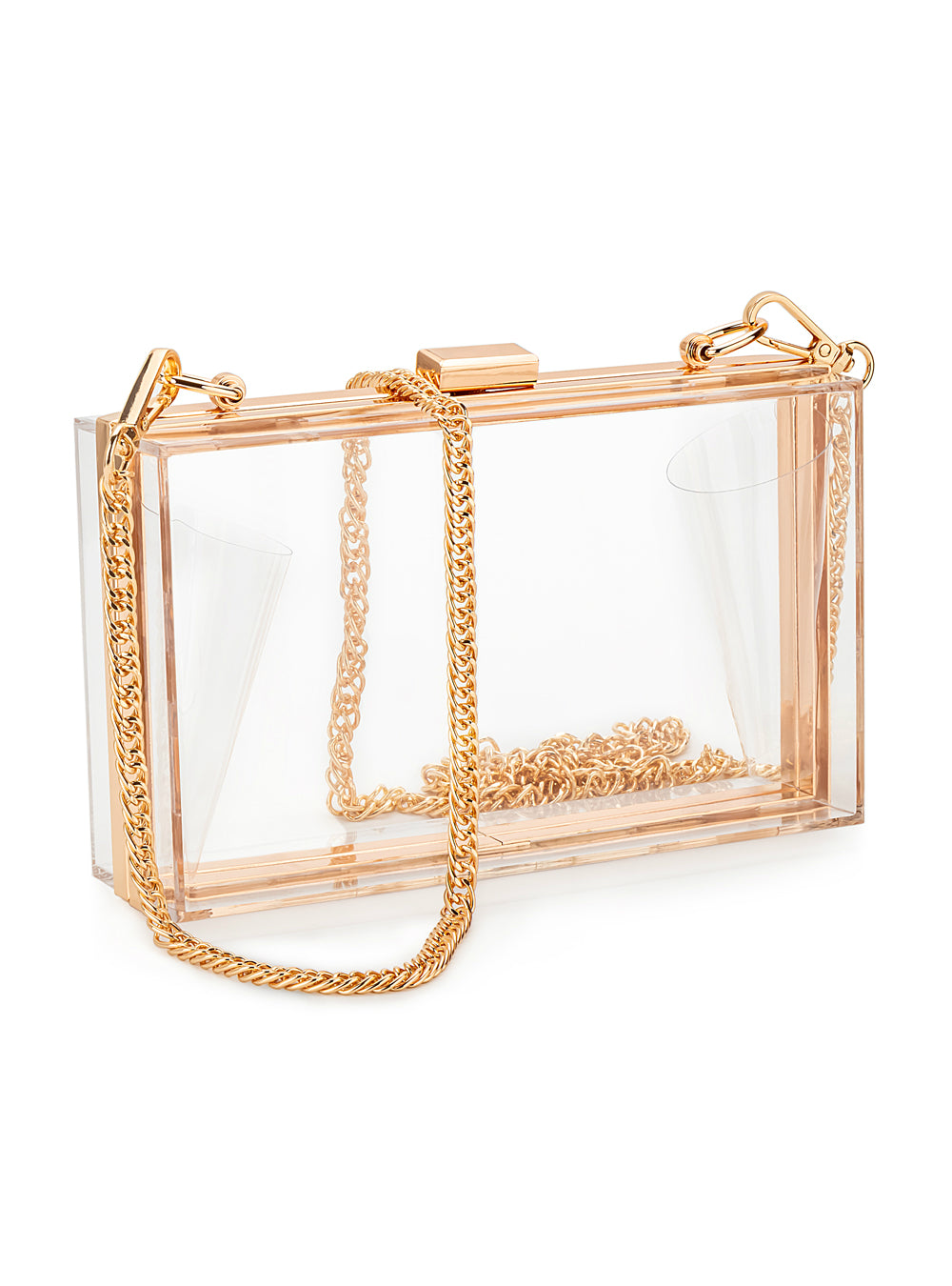 Women Acrylic Clear Clutch Transparent Crossbody Purse