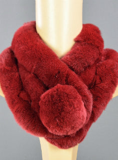 Female Scarves Rex Rabbit Fur Genuine Fur