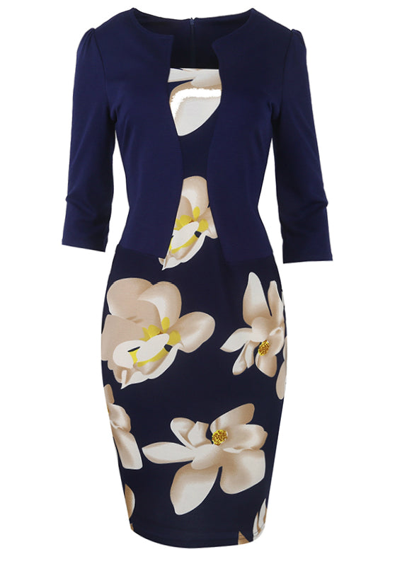 One Piece Floral Print Party Bodycon Dresses